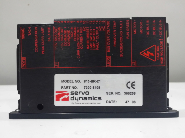 [[중고] 서보모터전원 SERVO DYNAMICS 815-BR-21]