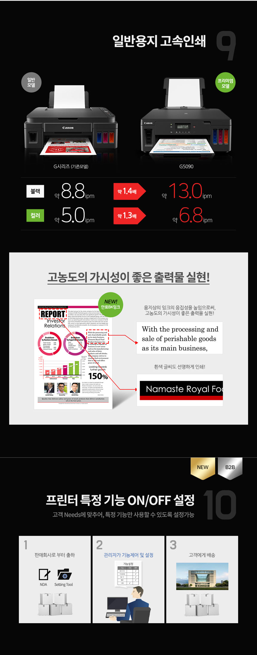 PIXMA G5090 정품무한잉크프린터 (잉크포함) 단순 개봉 상품 ※ 보증기간 9개월 : 컴퓨존