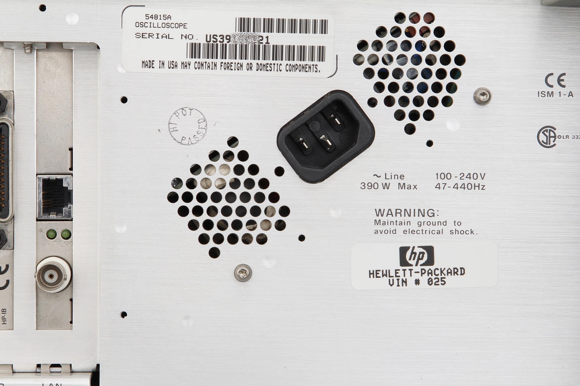 소리전자 - (특가판매) HP 54815A 500MHz 인피니엄 오실로스코프 (N55)