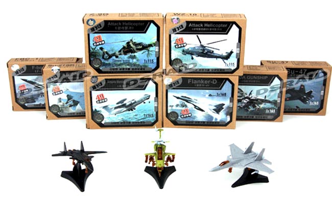 Lot 8pcs Aircraft Plastic Model Air fighter Figure 4D Puzzle Aero plane ...