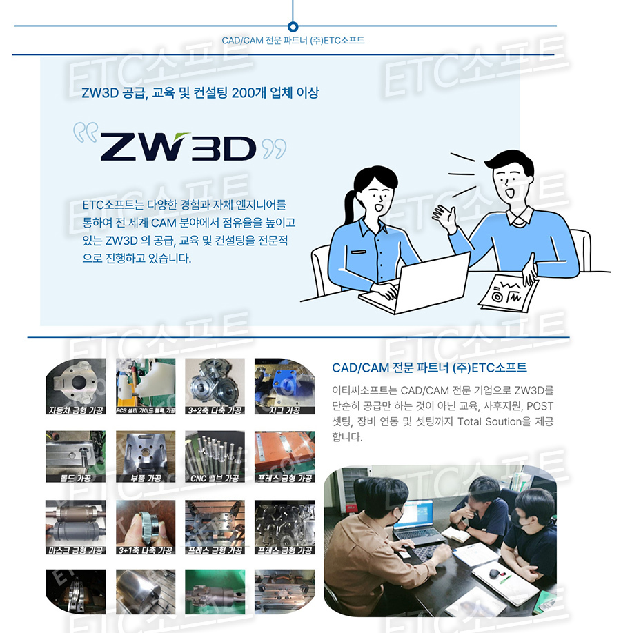 ZW3D 2024 2축 CNC 밀링 가공 CAM 솔루션 - 주식회사 이티씨소프트