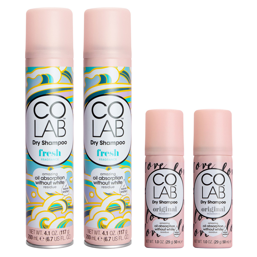 Colab Dry Shampoo 200ml x 2 + 50ml x 2 - EveryMarket