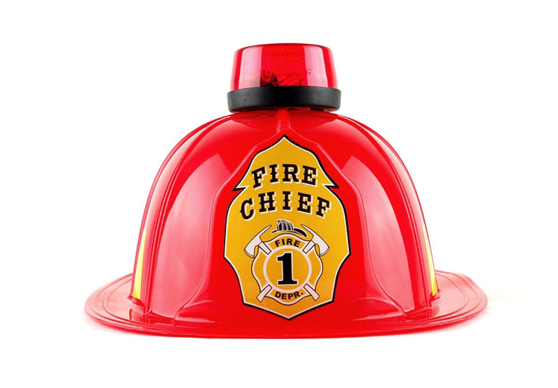 Child Fire Fighter Man Chief Firefighter Fireman Red Siren Helmet ...