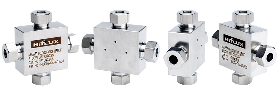 High Pressure Fitting | Cross - 20000psi - 1/4 inch | Hiflux, a High ...