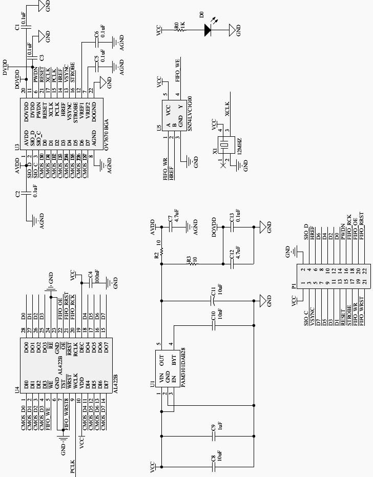 C75 OV7670 CMOS 카메라 모듈 AL422B FIFO 아두이노 - 싸이피아