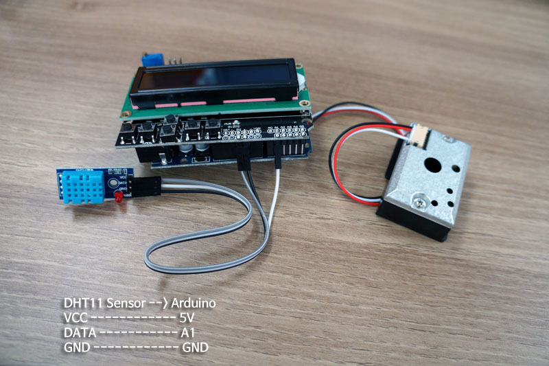 SAMON1 PM2.5 Arduino Air Monitor Kit uno climate dht11 dust sensor ...