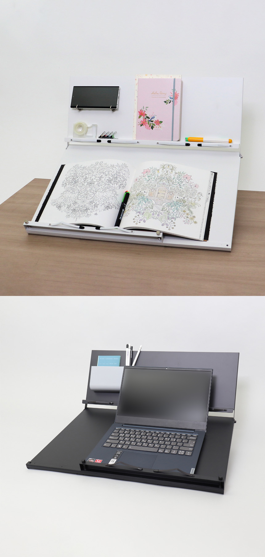 [1300k] 큐데스크 메탈 2단 독서대 소형- 이랜드몰