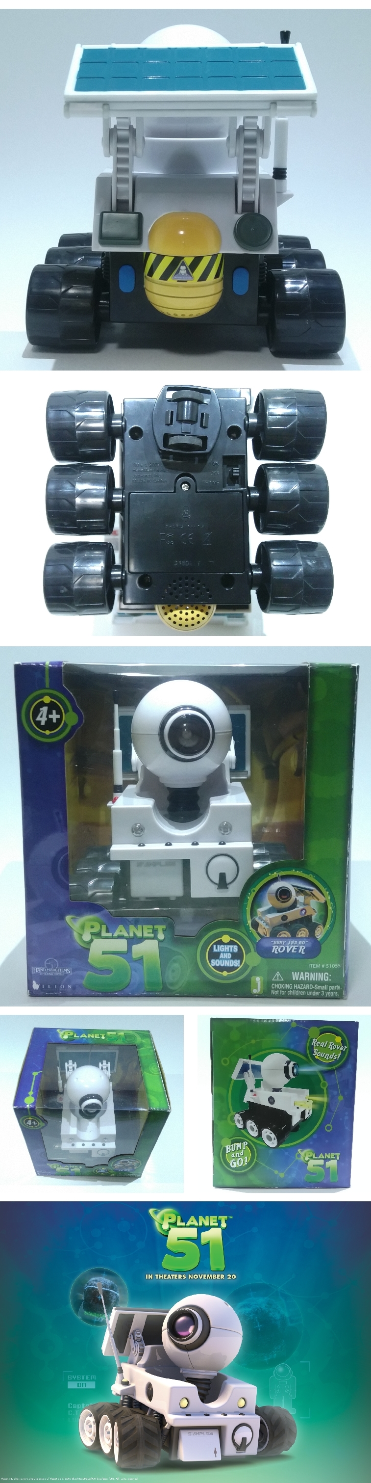 Movie Planet 51 Bump and Go Rover Robot Sound & Flashing Light