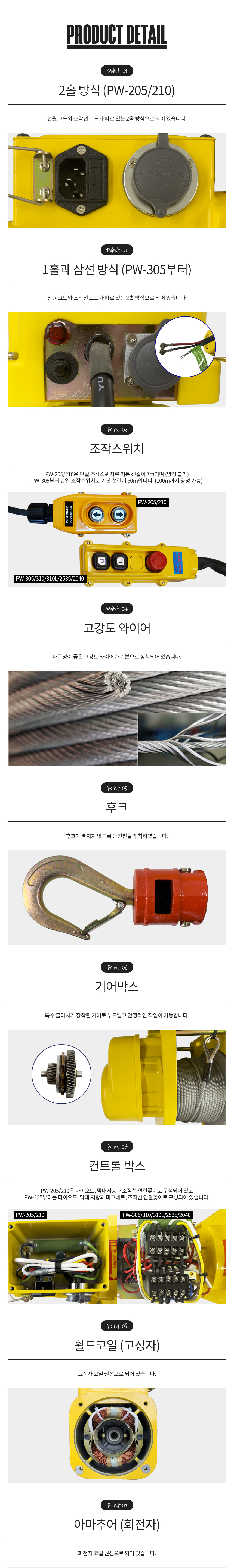 [POWER-UP] 파워업 가벼운 윈치 전동 소형 운반 도르래 PW SERIES - 노블몰