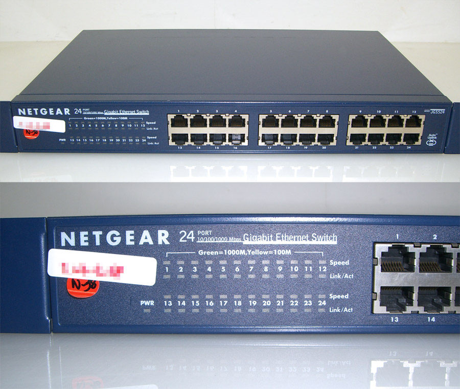 [[중고] NetGear JGS524 Gigabit Ethernet Switch 넷기어 24포트 스위치허브]