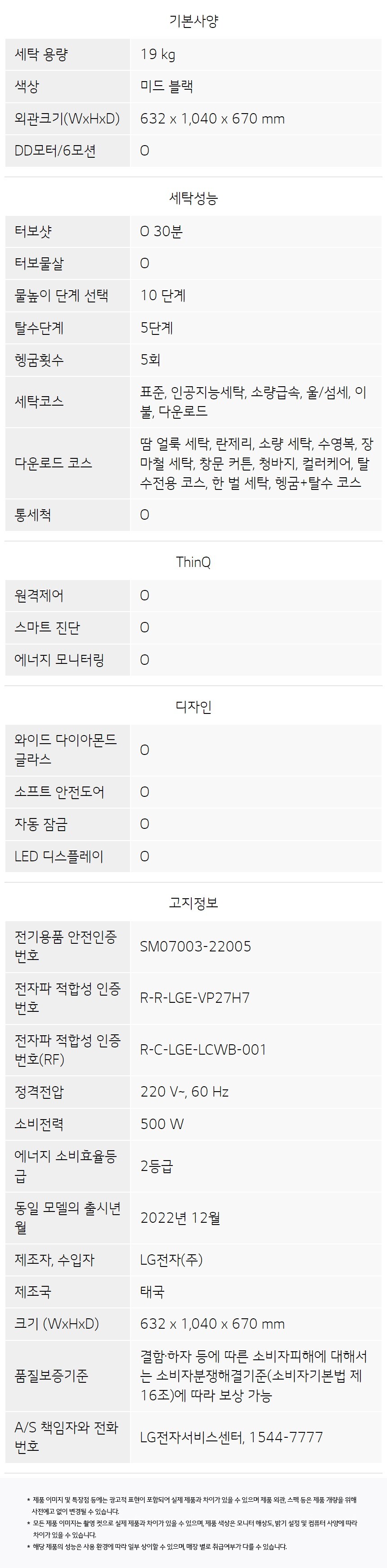 통돌이 세탁기 T19MX7 19kg : 컴퓨존