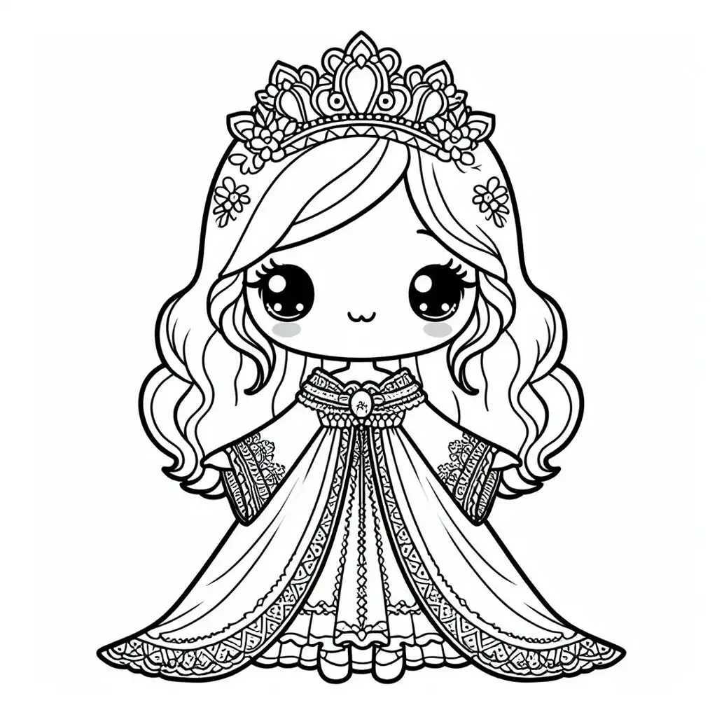 여자 아이들이 너무 좋아하는 귀여운 공주 색칠공부 도안 37종 - 키즈위키